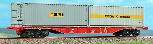 ACME 40414 CONTAINERWAGEN Typ Sgnss Rail Cargo Austria, Bertschi, 1:87 ...