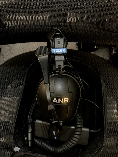 TELEX ANR NOISE cancelling Aviation Headset Intercom 4-pin XLR Clear ...