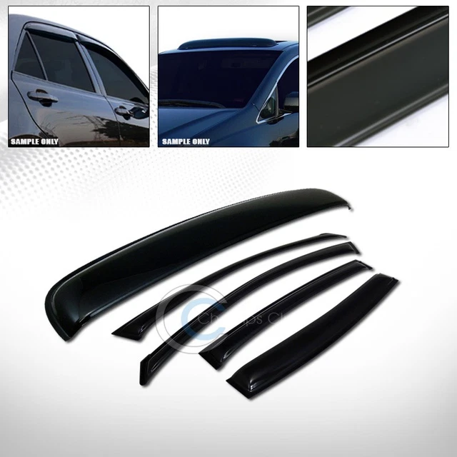 SMOKE SUN SHADE Vent Window Visors+Sunroof Moon Roof Guard 5Pc For 04 ...