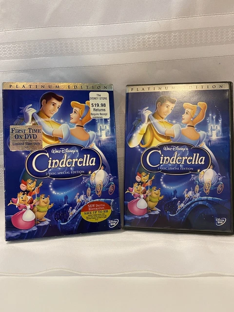 DISNEY DVD CINDERELLA 2-Disc Special, Platinum Edition With Sleeve V ...