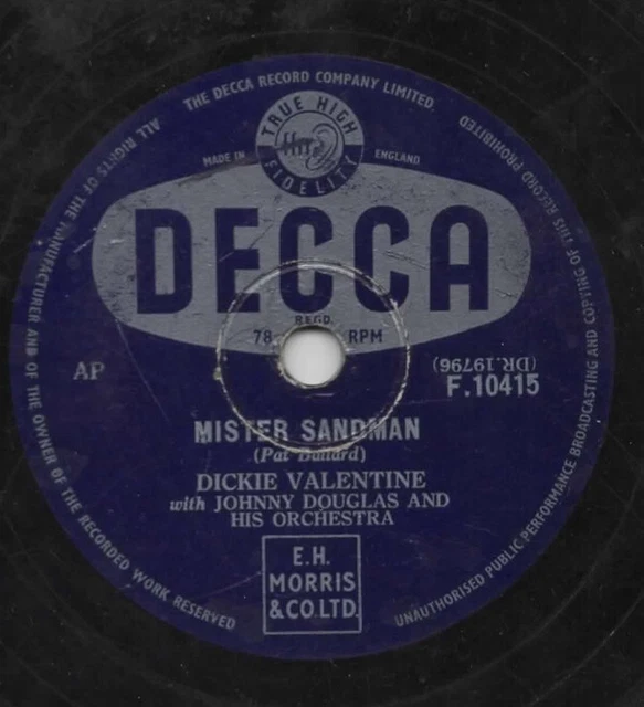 DICKIE VALENTINE - Mister Sandman / Runaround (Shellac, 10") £16.99 ...