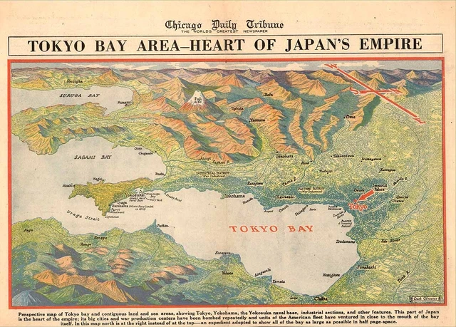 JAPAN TOKYO WORLD WAR II MAP / Tokyo Bay Area Heart of Japan's Empire ...