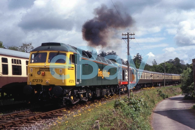 35MM RAILWAY SLIDE of Class 47 47279 @ Staverton Copyright to Buyer £4. ...