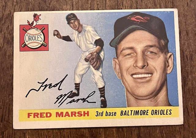 1955 TOPPS SET-BREAK #13 Fred Marsh EX-EXMINT ORIOLES BELLE CARTE EUR 0 ...