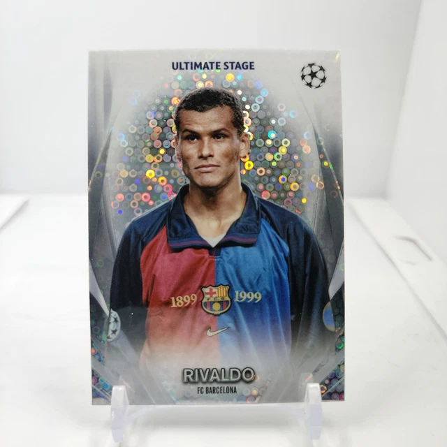 2023-24 TOPPS UEFA CC Rivaldo FC Barcelona Ultimate Stage Chrome EUR 1 ...