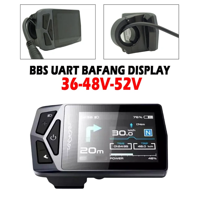 FOR BAFANG EBIKE BBS Motor UART Protocol E-bike NAVI LCD Display ...