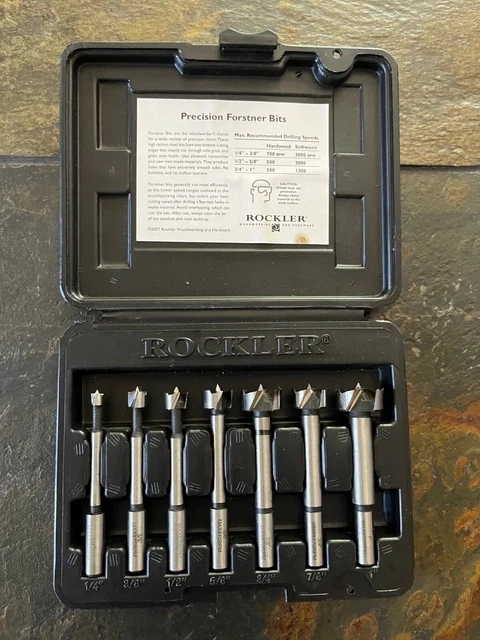 ROCKLER 7 PIECE Forstner Drill Bit Set / Woodworking Tools / High ...