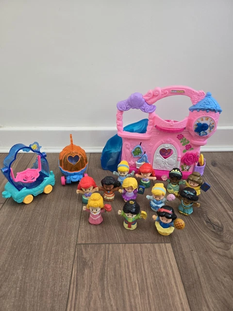 FISHER PRICE LITTLE People Cinderella Ariel Float And Disney Castle ...