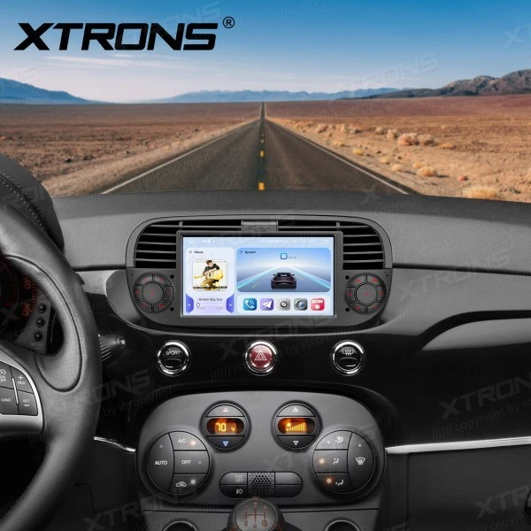 AUTORADIO GPS XTRONS IQ7450FLBP FIAT 500 Android 14 Wi-Fi Carplay ...