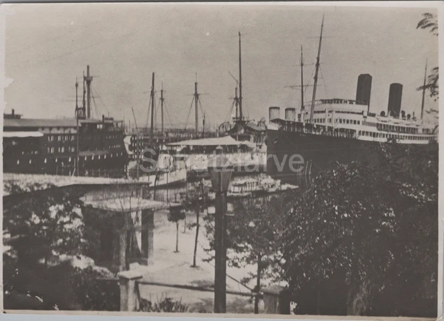 FOTO, KAISERLICHE MARINE, Blick auf ein großes Schiff (MJ-191-12) EUR 4 ...