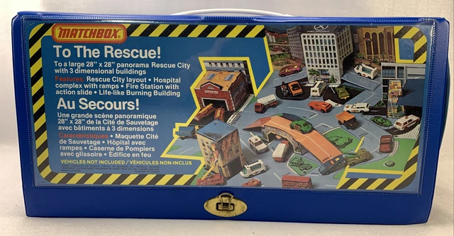 VINTAGE VINYL MATCHBOX "To The Rescue" Panorama Rescue City Playset $39 ...