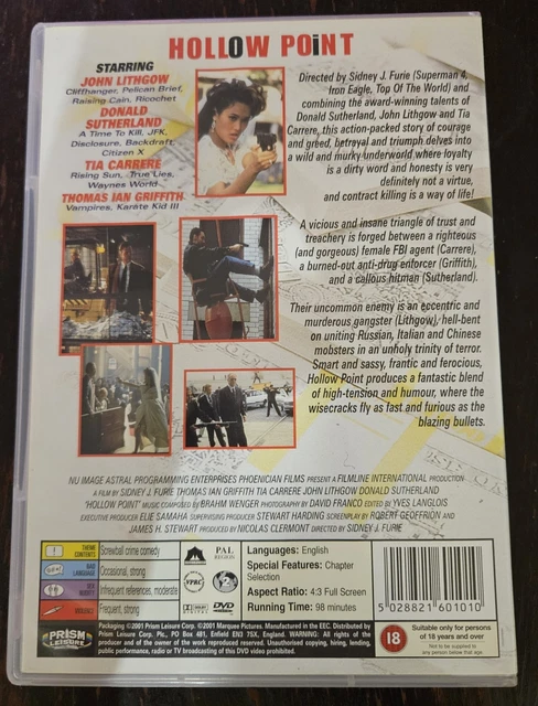 HOLLOW POINT DVD - Region 2 PAL - Tia Carrere - Donald Sutherland £9.19 ...