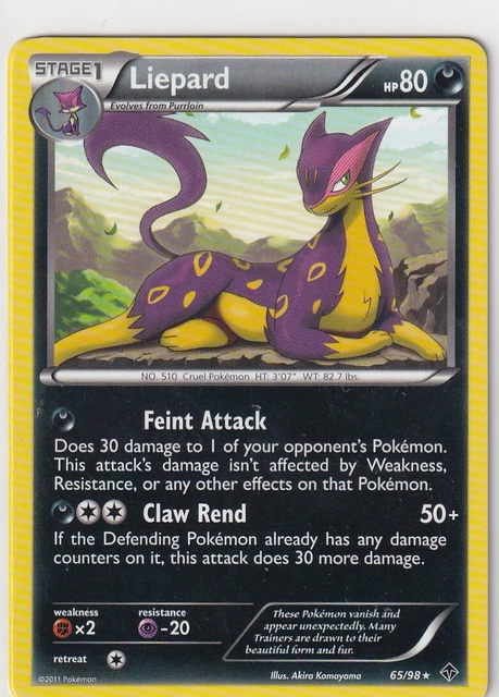 POKEMON MAPPA AUFSTREBEN Il Mächtigen No. 65/98 Liepard Inglese EUR 1 ...