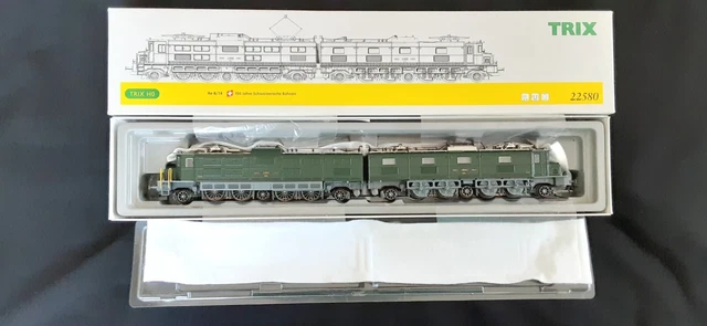 TRIX HO DOUBLE Electric Locomotive Series Ae 8/14 SBB DC 22580 Era III ...