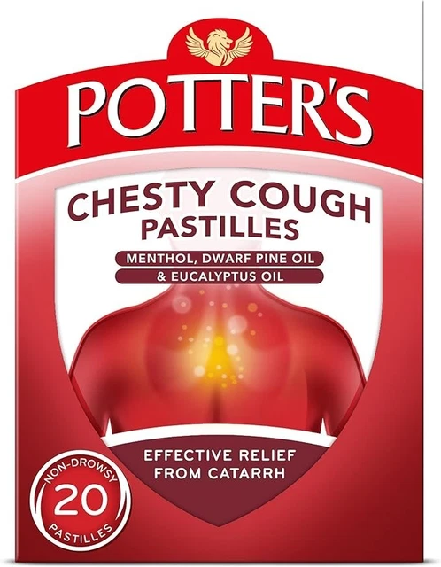 POTTER'S CHESTY COUGH Pastilles, Non-Drowsy, 20 Pastilles £4.45 ...