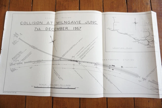 1957 MILNGAVIE JUNCTION Railway Track Plan Map Diagram Scottish Region ...