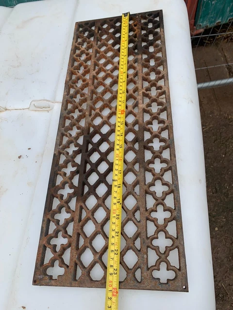 CAST IRON RECLAIMED Victorian Gothic Style Floor Grate/Grill £200.00 ...