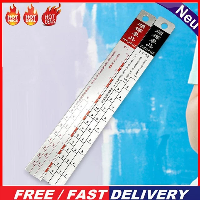 CAR PAINT MEASURING Ruler Metal Accurate Measurements for Outdoor ...