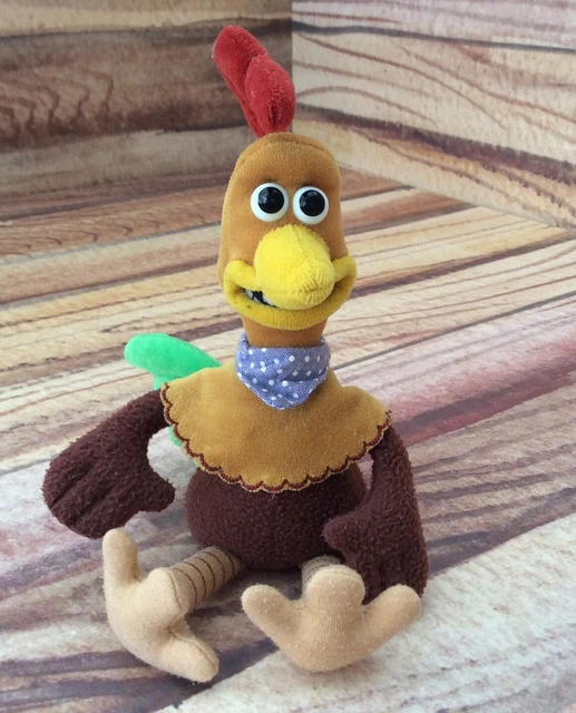VINTAGE 1999 AARDMAN Dreamworks Rocky Top Notch Chicken Run Soft Plush ...