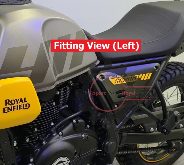 ROYAL ENFIELD &GRAPHITE Yellow Side Panels" for Left & Right Side Scram ...