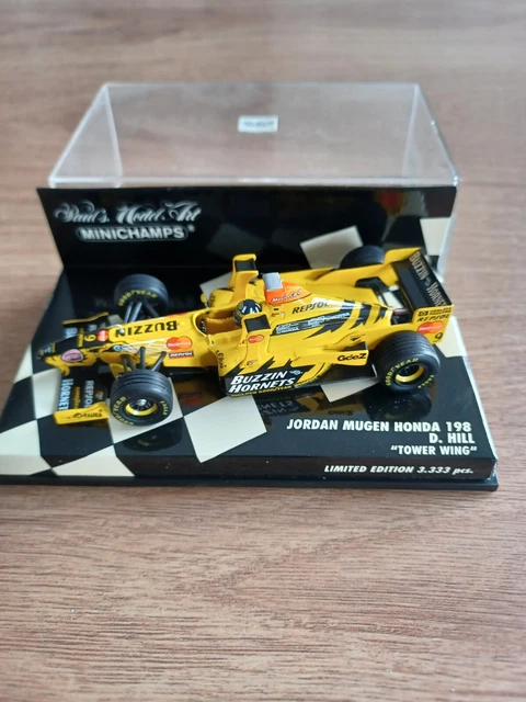 MINICHAMPS DAMON HILL Jordan 198 Tower Wing Ltd 1:43 EUR 17,48 ...