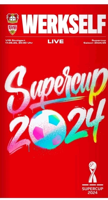 PROGRAMMA DFL SUPERCUP FINALE 2024 BAYER 04 LEVERKUSEN v VFB STUTTGART 2024/2025 EUR 2,99 ...