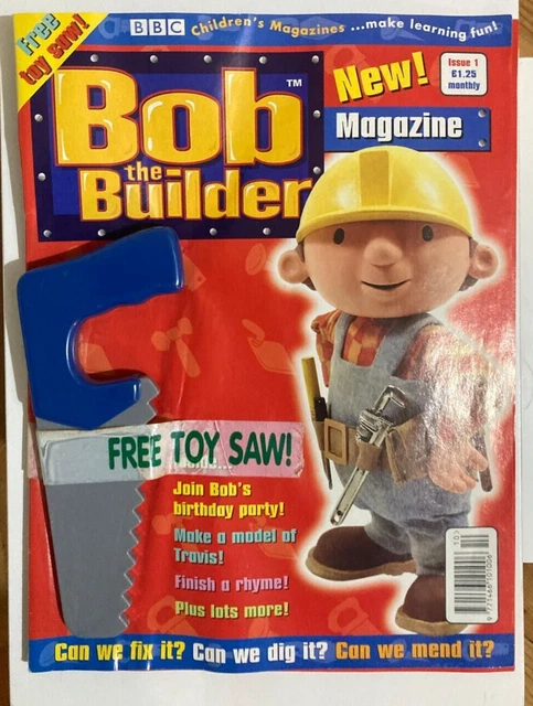 BOB THE BUILDER Magazine #1 from 1999 COMPLETE with saw! £0.99 ...
