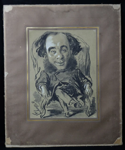 ALFRED HENRI DARJOU (1832-1874) Portrait Homme Caricature Commune de ...
