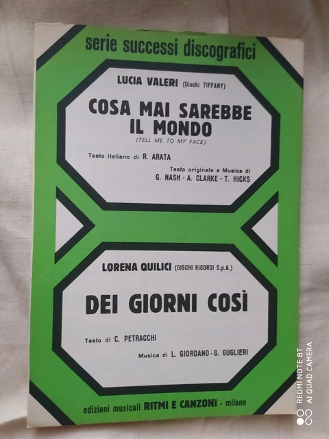 LUCIA VALERI &COSA Mai Sarebbe Il Mondo" - Lorena Quilici "Dei Giorni ...