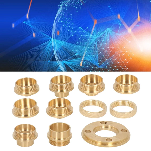11PCS/SET BRASS TEMPLATE Guide Bushing Kit with Lock Nut Adapter Router ...