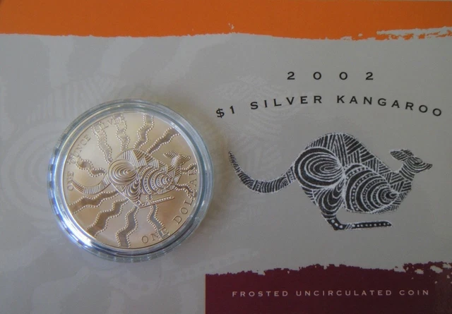 2002 AUSTRALIA'S SILVER Kangaroo $1 1oz Frosted UNC Coin - Royal ...