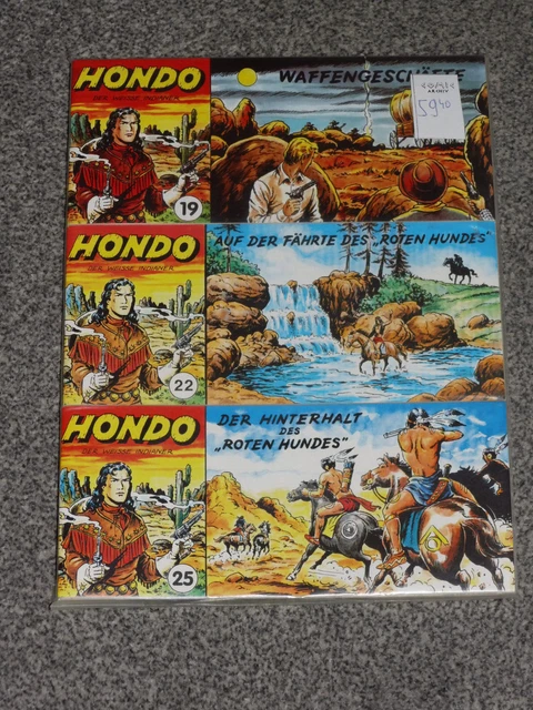 9X HONDO - Der weisse Indianer - Nr. 19 - 27 COMIC ARCHIV Verlag 1991 ...