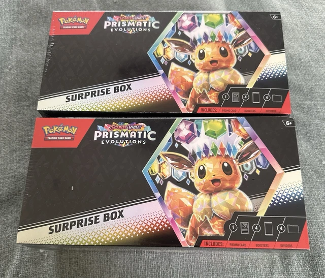 POKÉMON SCARLETT AND Violet Prismatic Evolutions Surprise Box X2 £94.32 ...