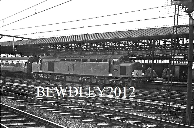 NEGATIVE 35MM PRE TOPS CLASS 40 D298 IN CREWE STATION NO DATE RECORDED ...