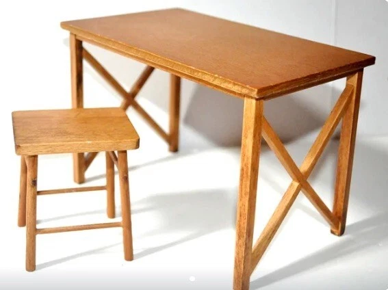 1/6 SCALE DID German Wwii - Wooden Table And Chair EUR 28,00 - PicClick FR