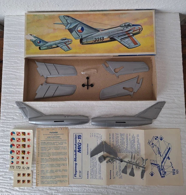 DDR SPIELZEUG PLASTICART Flugzeug Mig-15 Nva Lsk Lv Fag Anker Piko ...