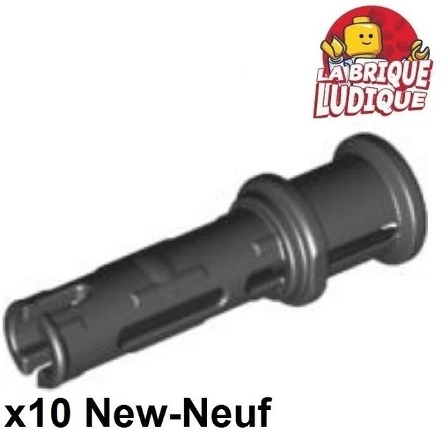 LEGO TECHNIC 10X Pin Long with Friction ridges Stop Bush noir/black ...