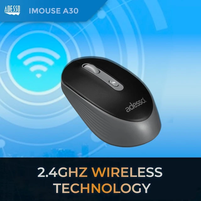 ADESSO IMOUSE A30B Wireless Mouse with Copilot Key 2.4GHz USB Optical ...
