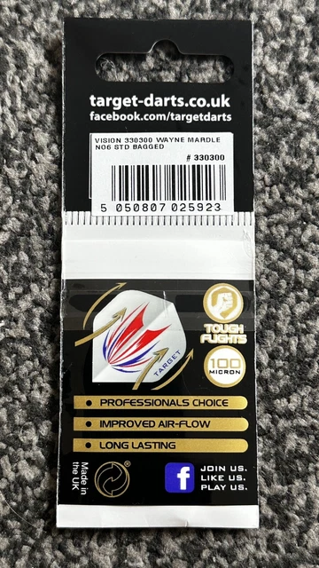 RARE TARGET PIXEL Wayne Mardle Vision No6 Darts Flights - 1 Set £6.75 ...