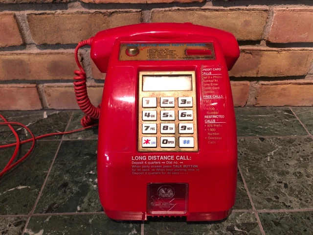VINTAGE HOTEL LOBBY Pay Phone / Telephone payphone public coin operated ...