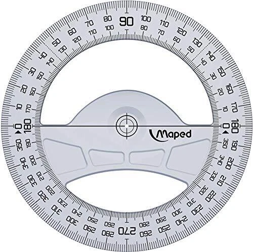 MAPED 242360 PROTRACTOR Rapporteur Plastique Transparent EUR 5,49 ...