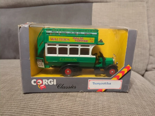 CORGI C858/3, 1919 Thornycroft Cambrian bus "Walters Palm Toffee" (1993 ...