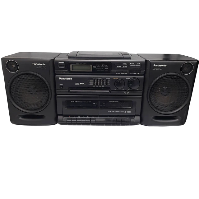 PANASONIC RX-DT610 VINTAGE Boombox Portable Stereo CD Cassette Player ...