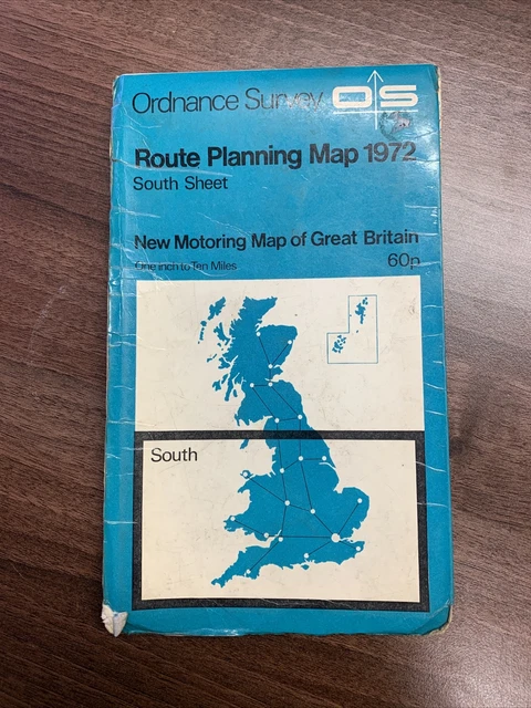 1969 ORDNANCE SURVEY Route Planning Map - South Sheet Ten Miles To Inch ...