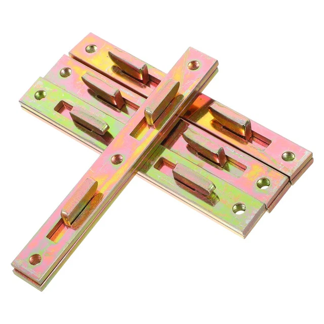4 PCS BED Rail Fasteners Frame Hardware Brackets Board Fixing Connector ...