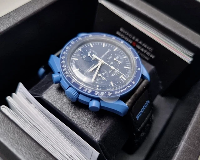 OMEGA X SWATCH Bioceramic Moonswatch 'Mission To Neptune' - BRAND NEW ...