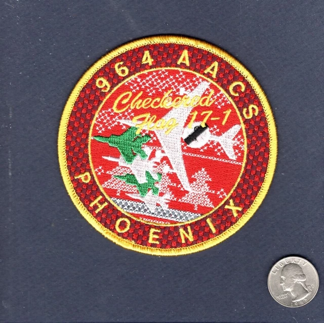 964TH AACS AIR Contrôle Escadron Damier Drapeau 2017 USAF E-3 Sentry ...