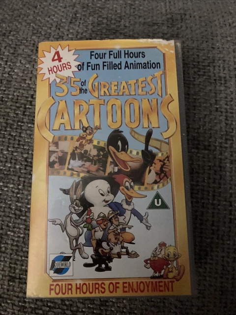 VHS 35 OF the greatest cartoons VHS VIDEO TAPE four hours of cartoons ...