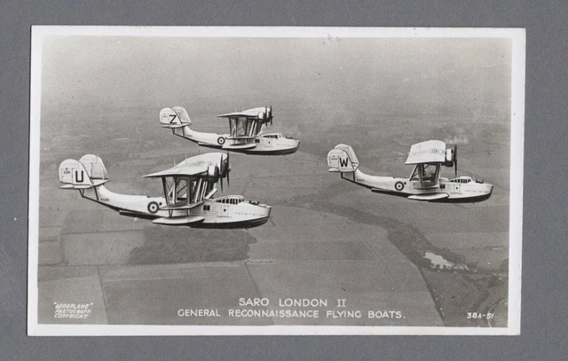 SAUNDERS ROE SARO London Flying Boat Vintage Valentine’s Postcard $105. ...