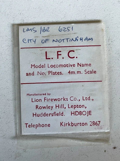 Model Steam Locomotive Nameplates FOR SALE! - PicClick UK